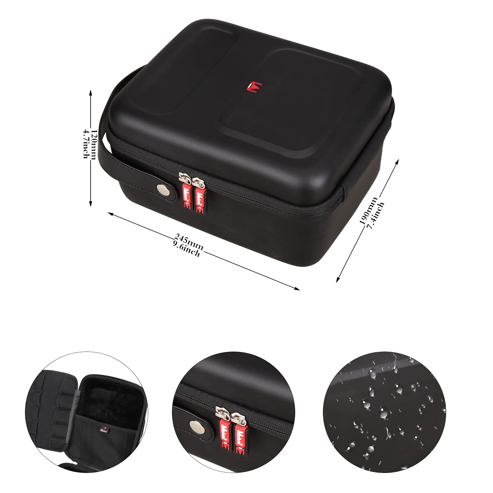 Mchoi Projector Case Fits for XGIMI MoGo 2 Mini Portable Projector, Shockproof Waterproof Portable Projector Travel Protective Case, Case Only