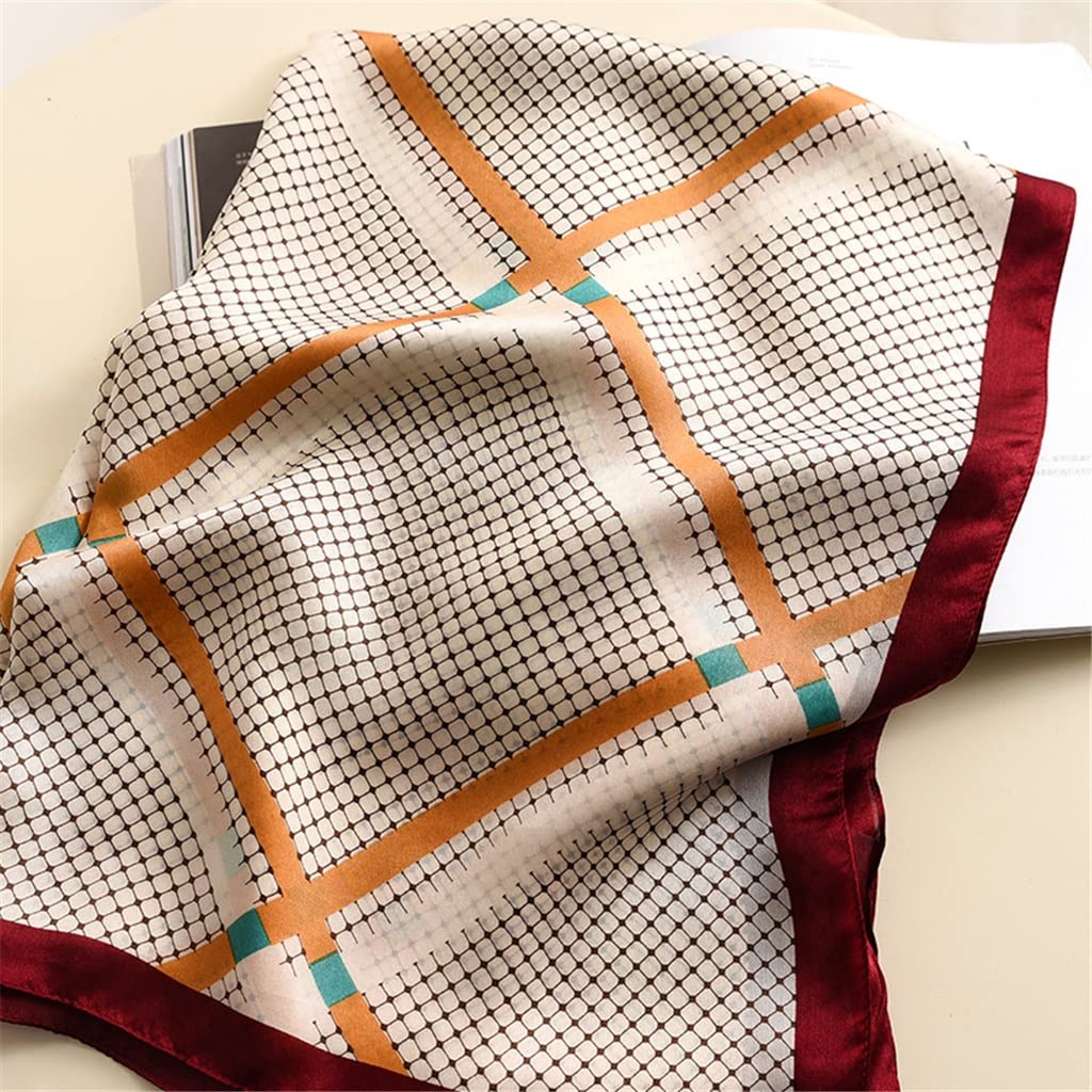 LEIGE Literary Silk Satin Scarf Women's Spring and Autumn Long Mulberry Silk Scarf Shawl (Color : A, Size : One Size)
