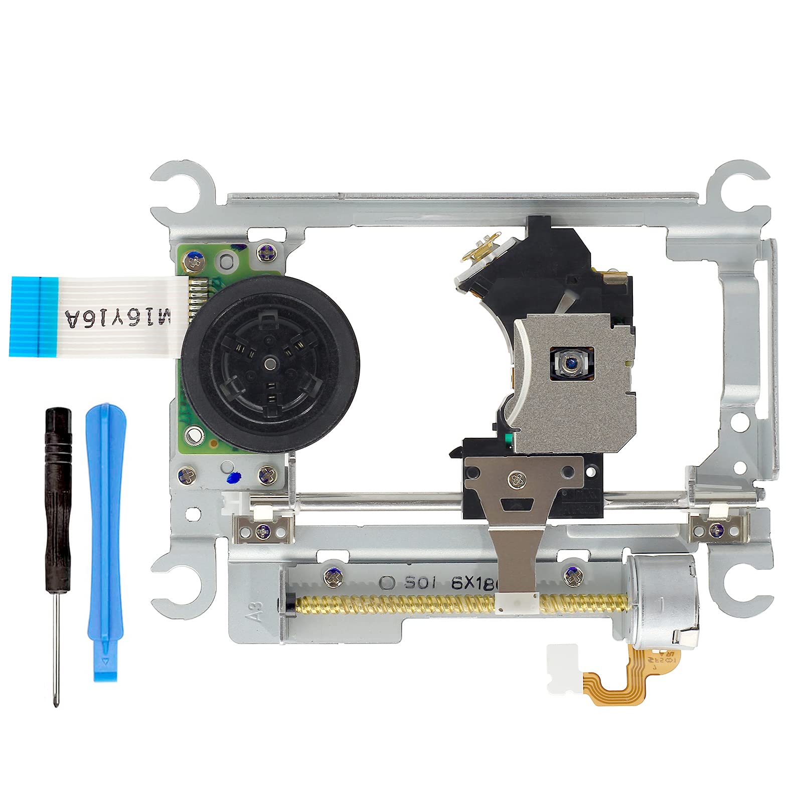 JOLANCO TDP182W Laser Deck Optical Drive Assembly for PS2 Slim SCPH-77000 7700X 7700# Series Sony Playstation 2 Slim Game Console Replacement,with Opening Tool
