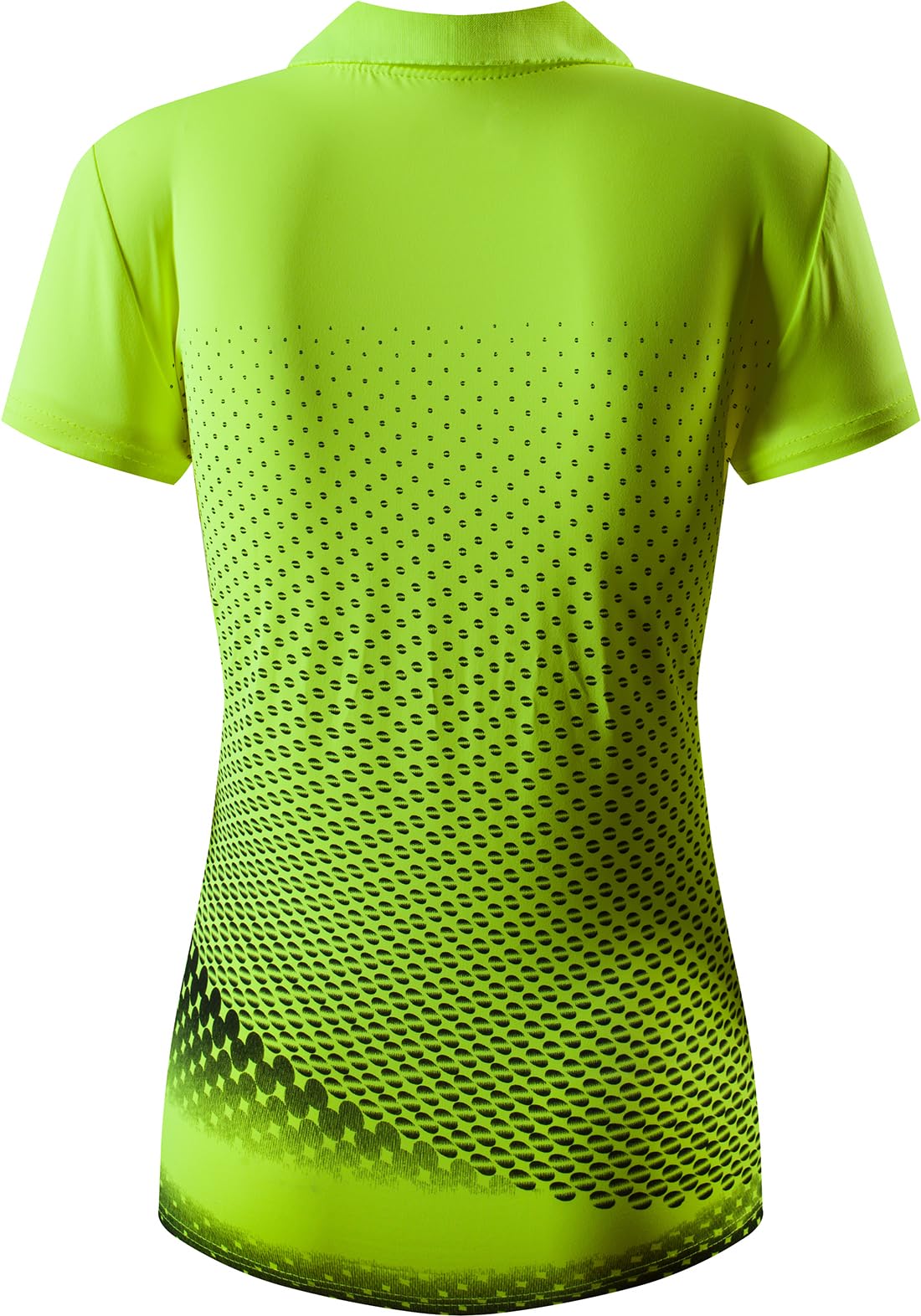 jeansian Women Sport Quick Dry Short Sleeves Polo Tee SWT251 GreenYellow XXL