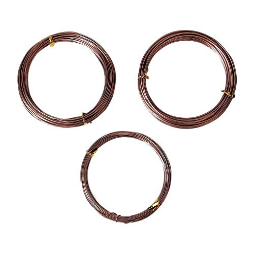Pumbaa 5rolls 147 Feet Total Anodized Aluminum Tree Bonsai Training Wire Set Flexible Holding Branch Plants Beginner Garden Artists - Bronze