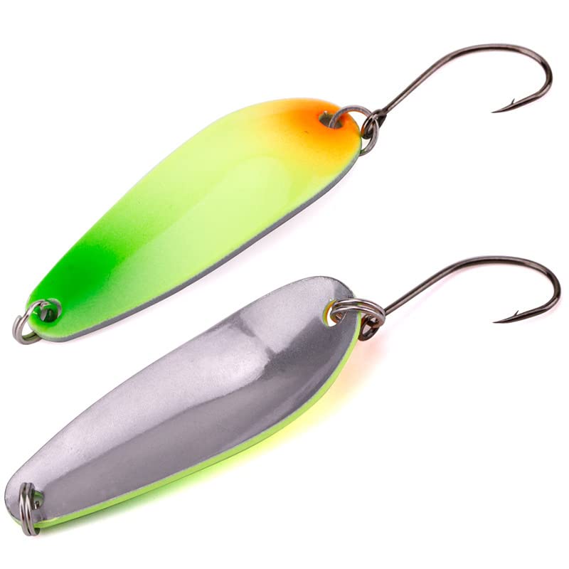 Madi Kay Designs Fishing Gear 铜体勺型马口亮片4.5g迷你金属铁片配压扁双