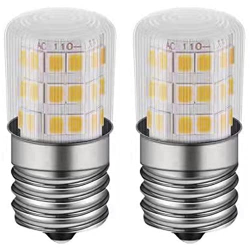 Light maker Microwave Oven Bulb 3W E17 LED Bulb Electric Bulb T7 T8 Middle Base, 30W Halogen Bulb Equivalent, AC 110V-130V (Warm White)