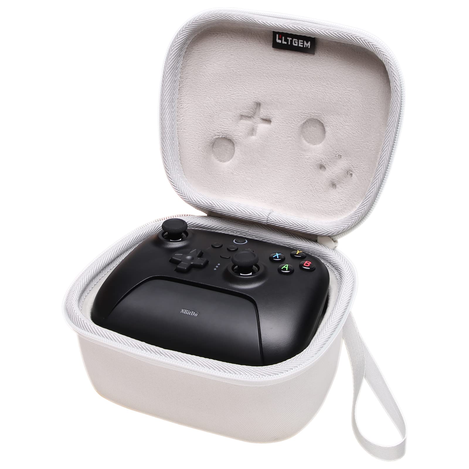 LTGEM EVA case for 8Bitdo Ultimate Bluetooth Controller with Charging Dock (White) - Travel