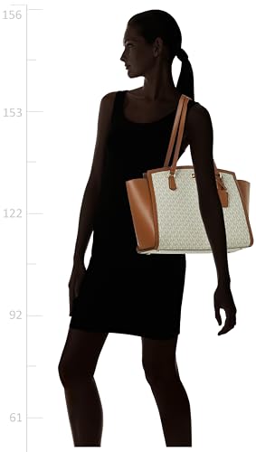 Michael Kors Chantal Large Top Zip Tote Vanilla/Acorn One Size