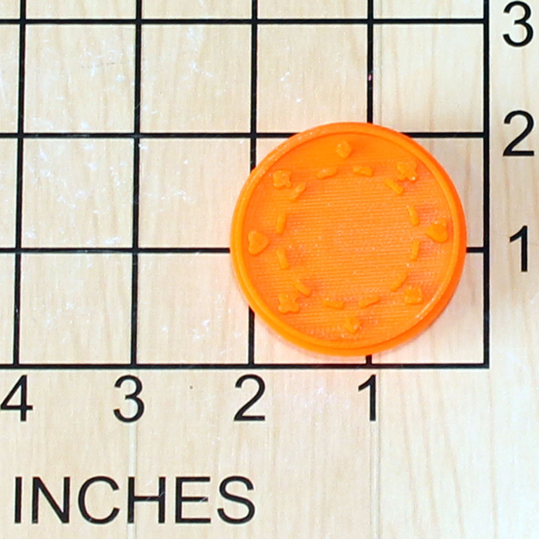 Poker Chip Shape Cupcake Size Decorating Fondant Stamp and Handle #1462