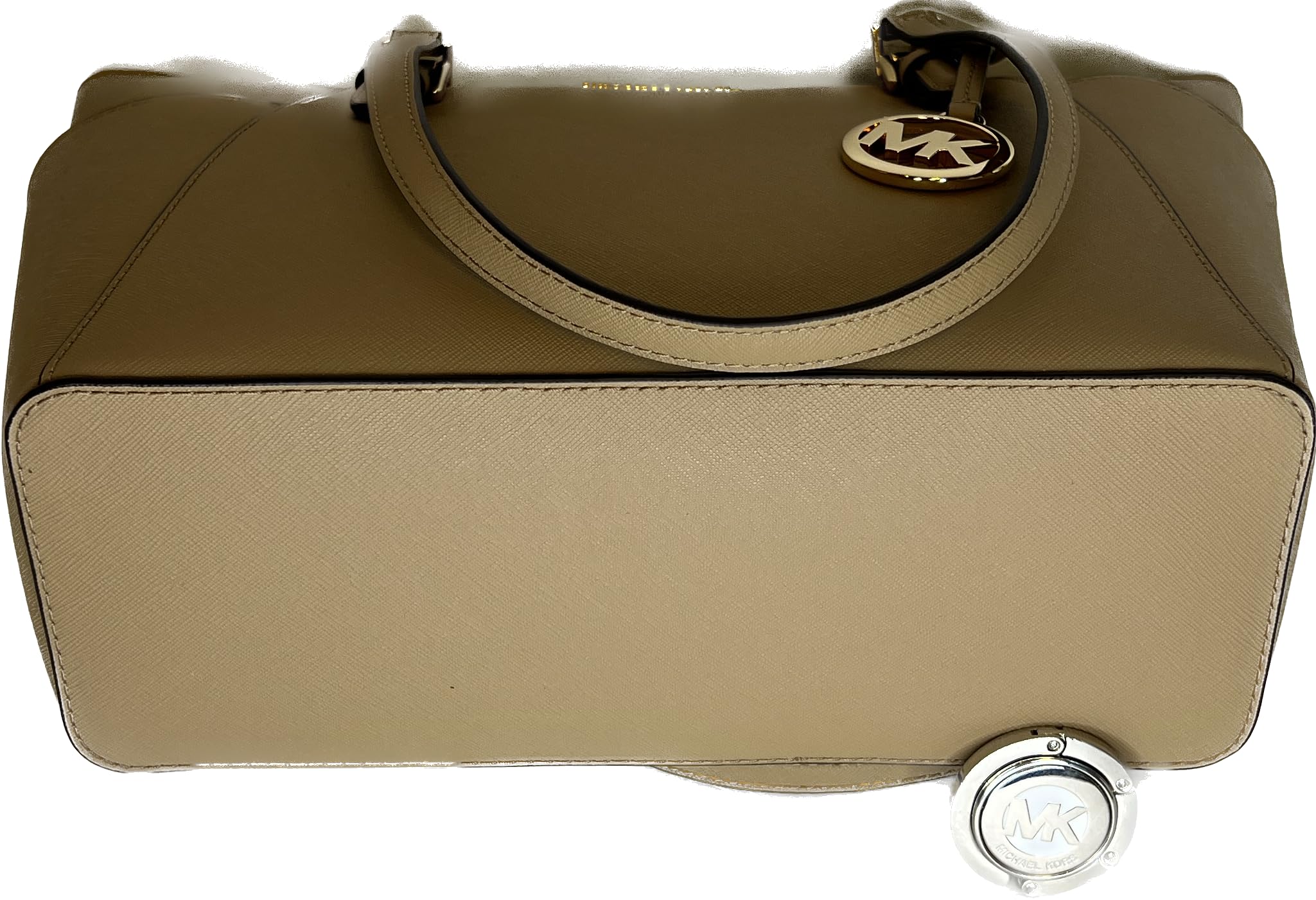 Michael Kors Charlotte Large Zip Tote bundled with matching Continental Wristlet and Purse Hook (Sig MK Mulberry)