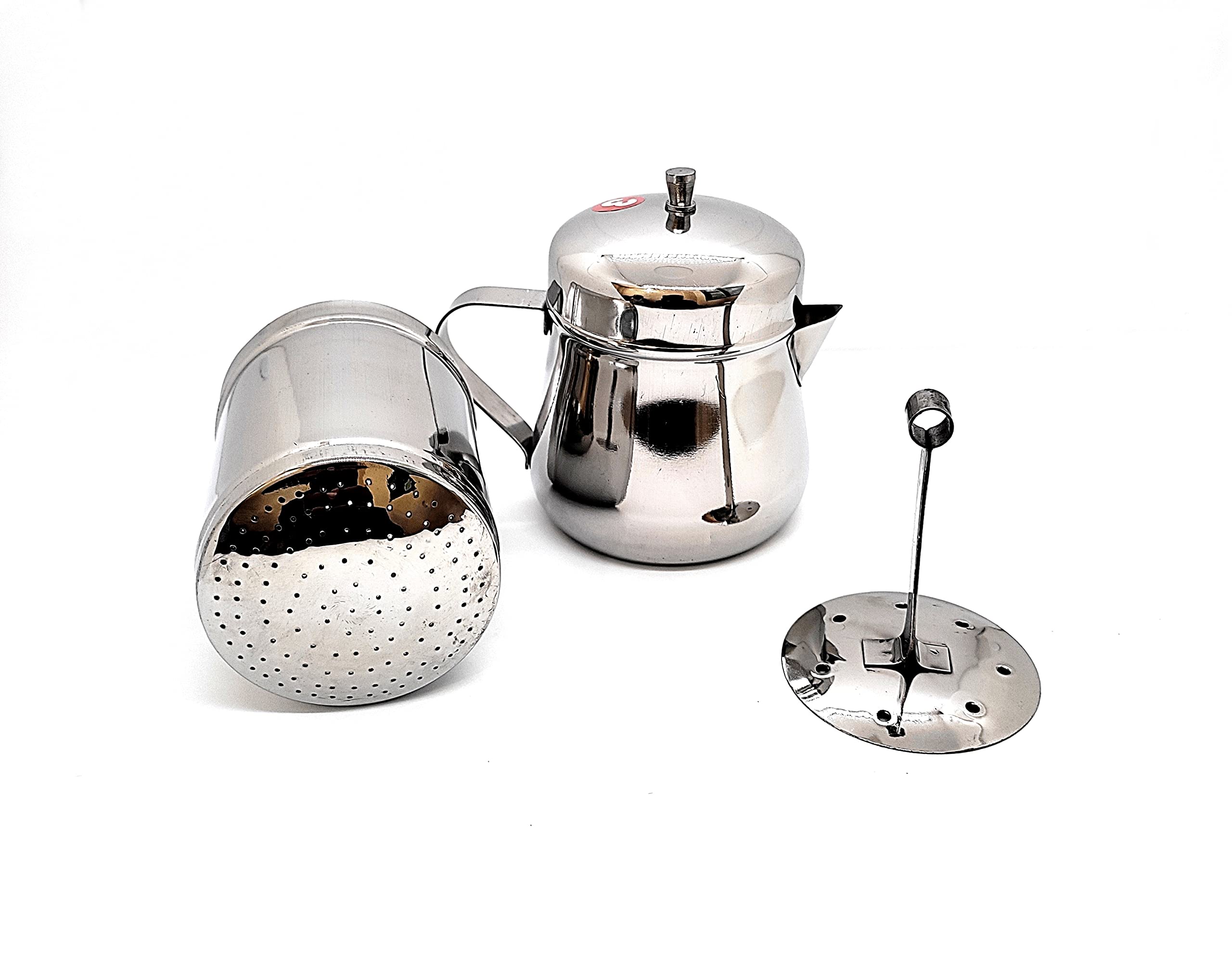 KERAM Coffee filter-drip coffee maker 2-3 cup/coffee bar accessories-stainless steel coffee filters-dripper camping-hiking reusable slow metal south indian pour over dripper