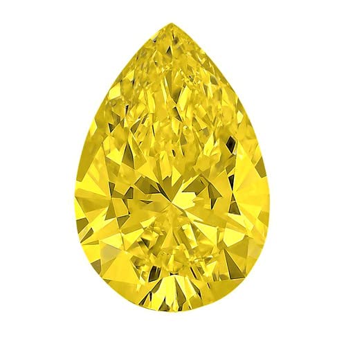 LMDPRAJAPATIS Pear Shape Yellow Sapphire Stone Silver Promise Ring For Men And Women