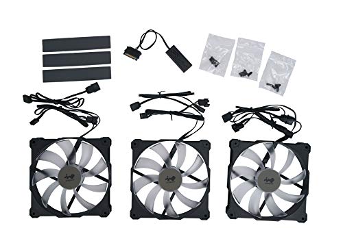 InWin Jupiter AJ140 Addressable RGB Triple Fan Kit 140mm High Performance Cooling Computer Case Fan Cooling with Control (AJ140-3PK)