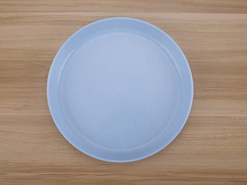 LuckyZone 9 Inches Reusable Wheat Straw Plates, Sets of 4 | Lightweight & Unbreakable Plate for Home Kitchen | Dishwasher & Microwave Safe | BPA Free & Eco-Friendly (9 Inches)