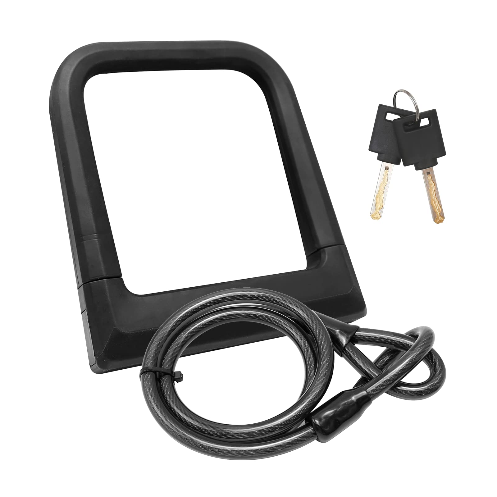 Lidscura Bike U Lock, 22.08mm Heavy Duty Bicycle U Lock, Silicone Coating Anti Theft Lock with Security Cable for Bicycles, Electric Bikes, Folding Bikes, Road Mountain Bikes, Motorcycles, Scooters