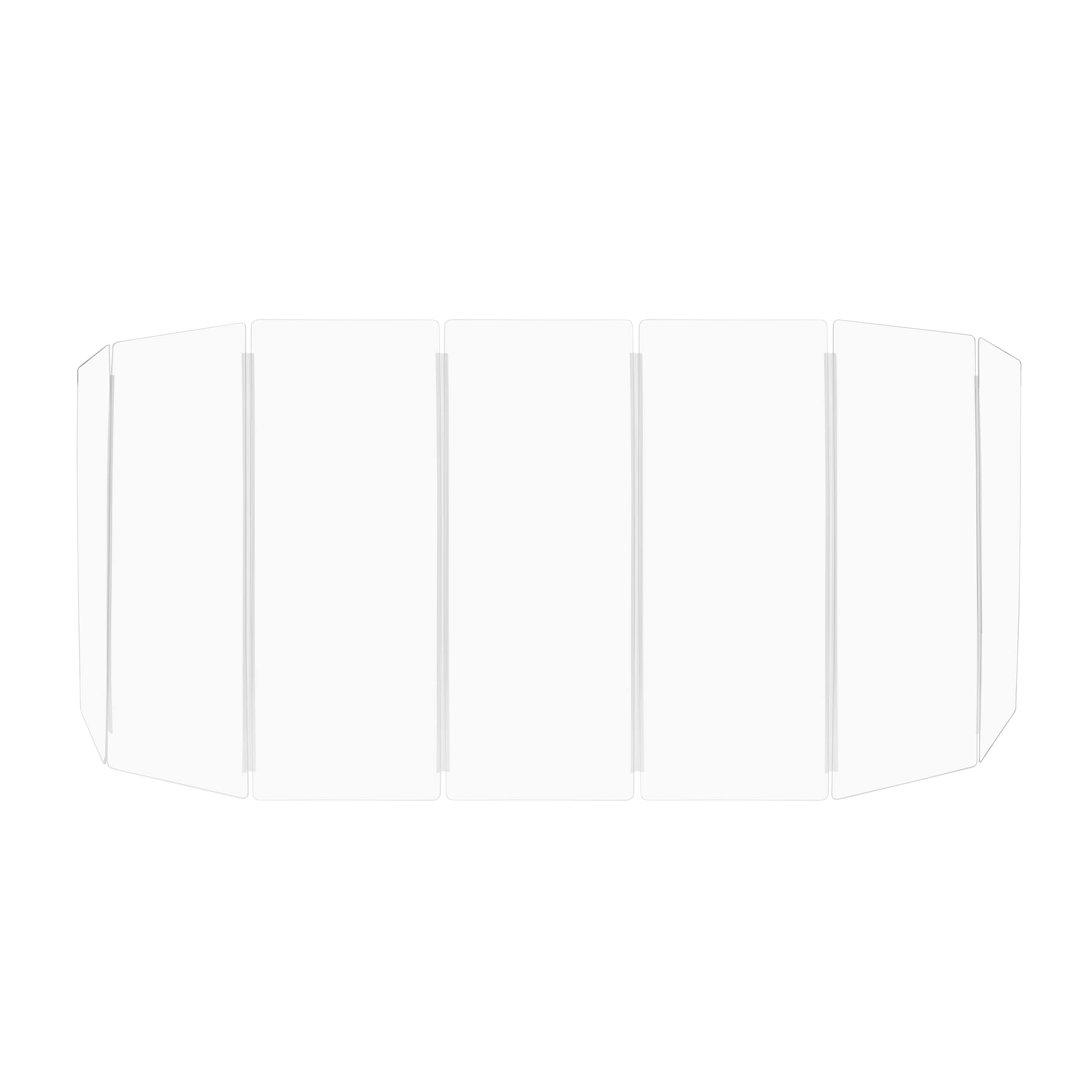 PENNZONI Drum Shield 5ft w/Living Hinges, Comes w/ 7 Drum Panels & Living Hinges, Premium Clear Acrylic Panels, Drum Screen