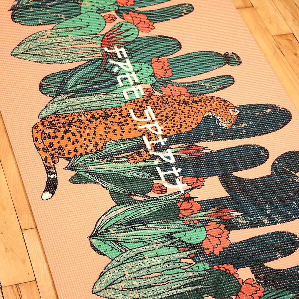 Lighty Toasted Free Spirit Yoga Mat - All-Purpose Thick Non Slip Exercise Mat Best for Yoga, Pilates, Floor Exercises, Abs Core Workout and Stretching