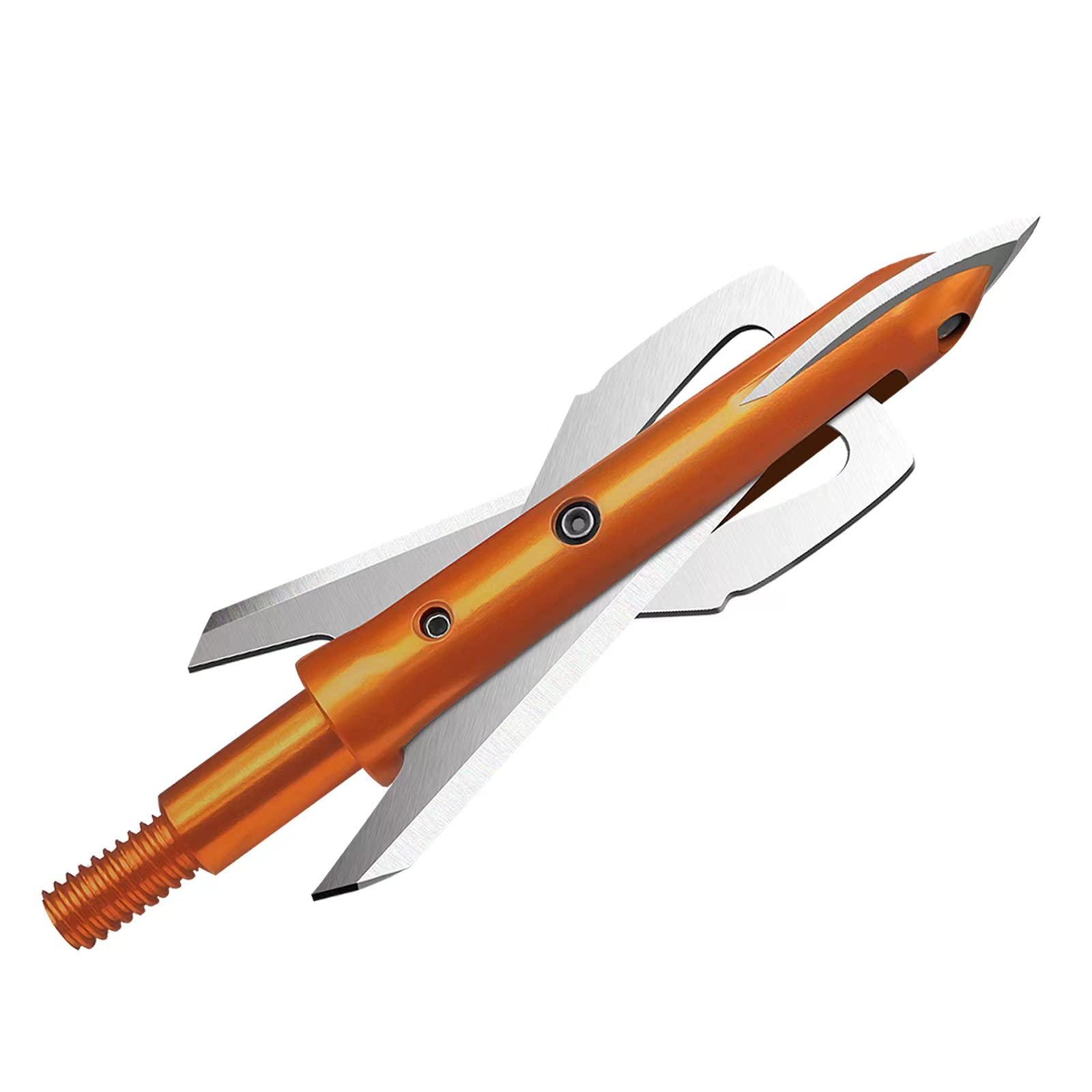 LEANPRO Broadhead 100 Grain 6-Pack Mechanical Broadheads 2-Blade Hunting Arrow Head Machined Aircraft Aluminum Ferrule.035â Blades, 2â Cutting Diameter