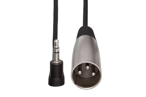 Hosa XVM-110M Right Angle 3.5 mm TRS to XLR3M Microphone Cable, 10 Feet