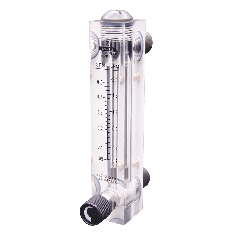 âRUIAN 1/2" PT 0.05-0.5GPM 0.2-2LMP Water Liquid Flow Meter Flowmeter