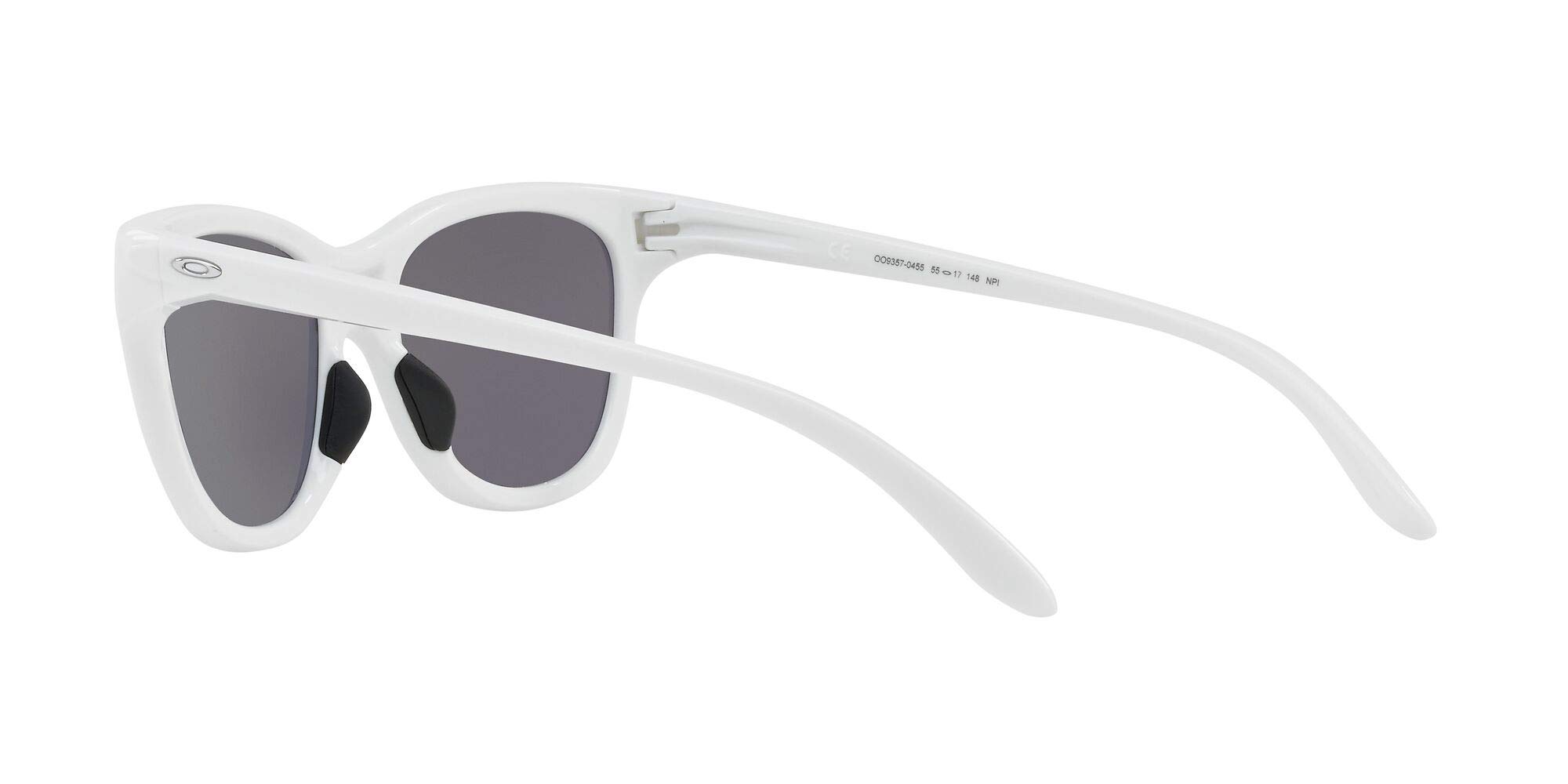 Oakley Women's OO9357 Hold Out Cateye Sunglasses, Polished White/Jade Iridium, 55 mm