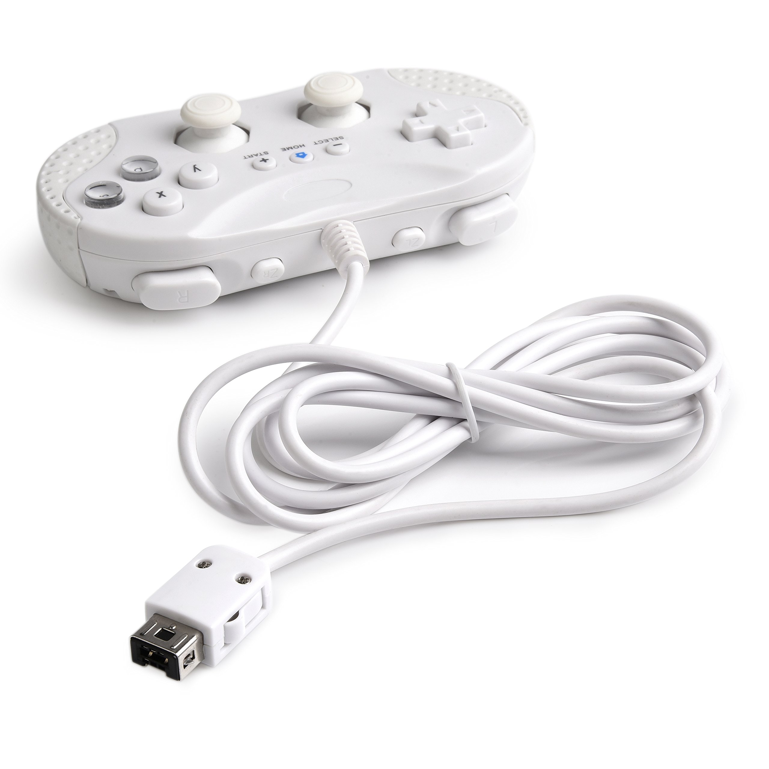 MODESLAB Classic Controller Compatible for Wii/Wii U/NES Classic Edition (NES Mini) / SNES Mini, Classic Console Game pad Joypad for Wii Wii U (White)