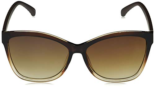 Jessica Simpson Womens J5823 Quilted Rectangular Sunglasses With Uv400 Protection. Glam Gifts For Her, 57.8 Mm, Brown & Nude, 57.8 Mm US