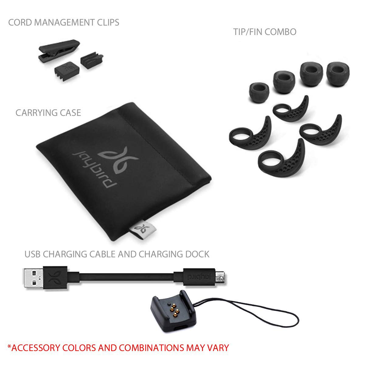Jaybird X3 Sport Sweatproof Water Resistant Wireless Bluetooth in Ear Headphones - Black (Renewed)