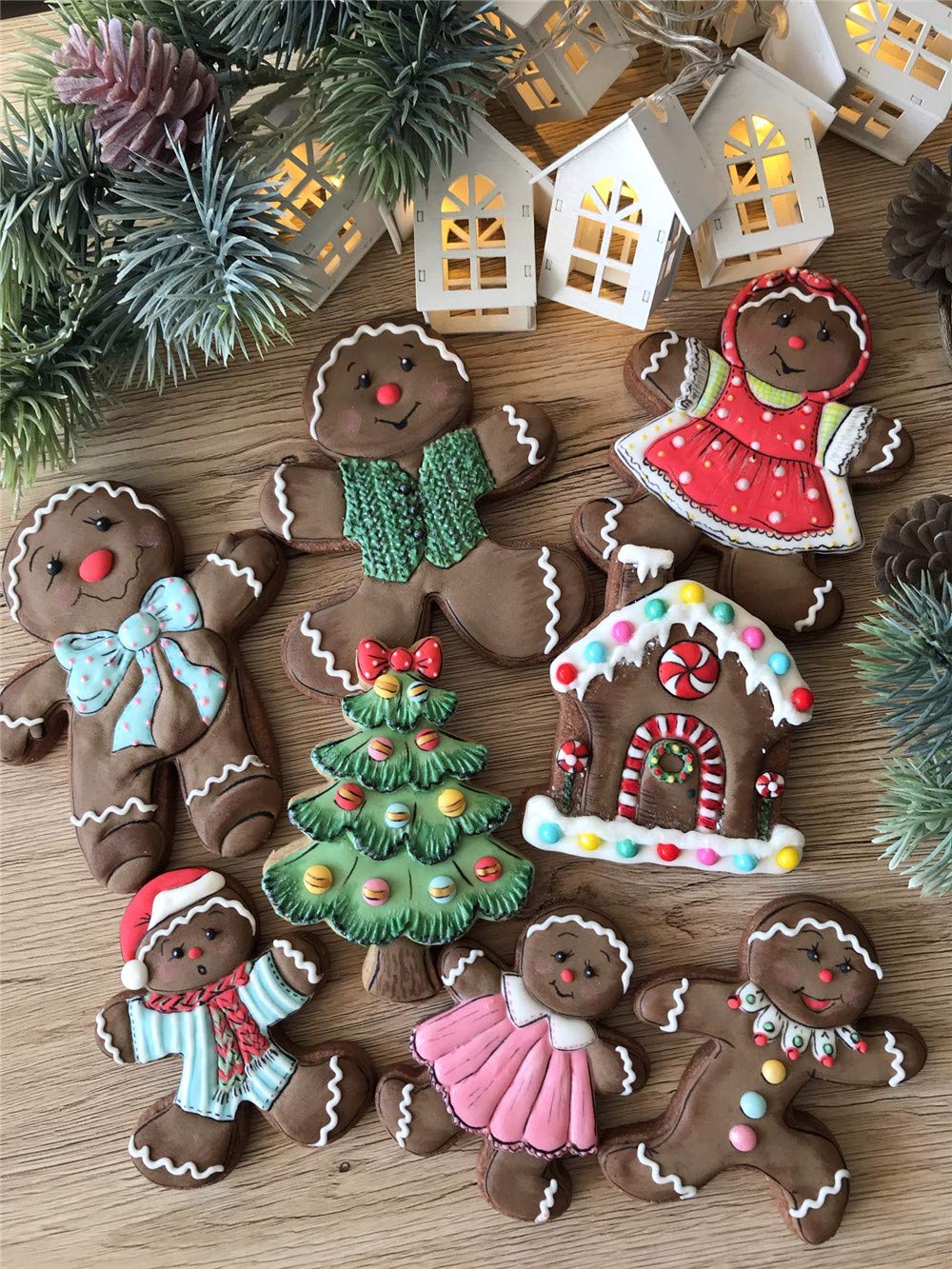 LILIAO Christmas Waving Gingerbread Man Cookie Cutter - Extra Large: 4.2 x 5.6 inches - Stainless Steel