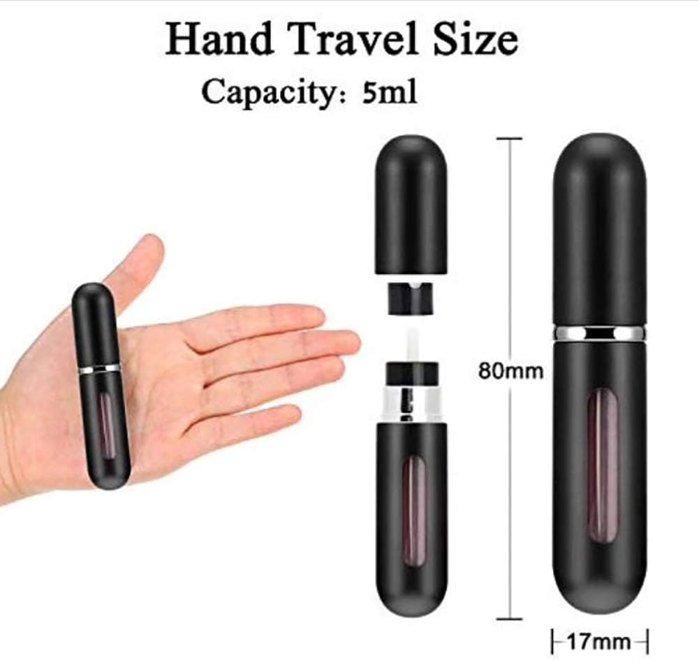 Ideal Swan Perfume Travel Refillable Bottle - Refillable Portable Perfume Atomizer, Mini Perfume Aerosol for Trip,Fragrance Empty Spray Bottle ,Scent Pump Case 4Pcs