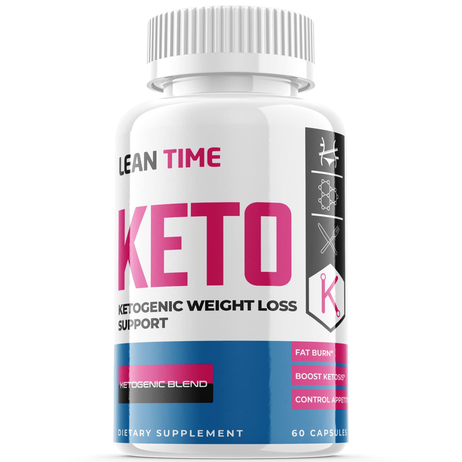 Lean Time Keto Advanced Formula Ketosis Supplement Pills (1 Pack)