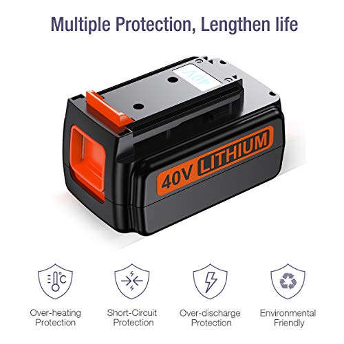 Powerextra 3.0Ah 40-Volt MAX Replacement Battery Compatible with Black&Decker LBX2040 LBX36 LBXR36 LBXR2036 40V Lithium Ion Battery