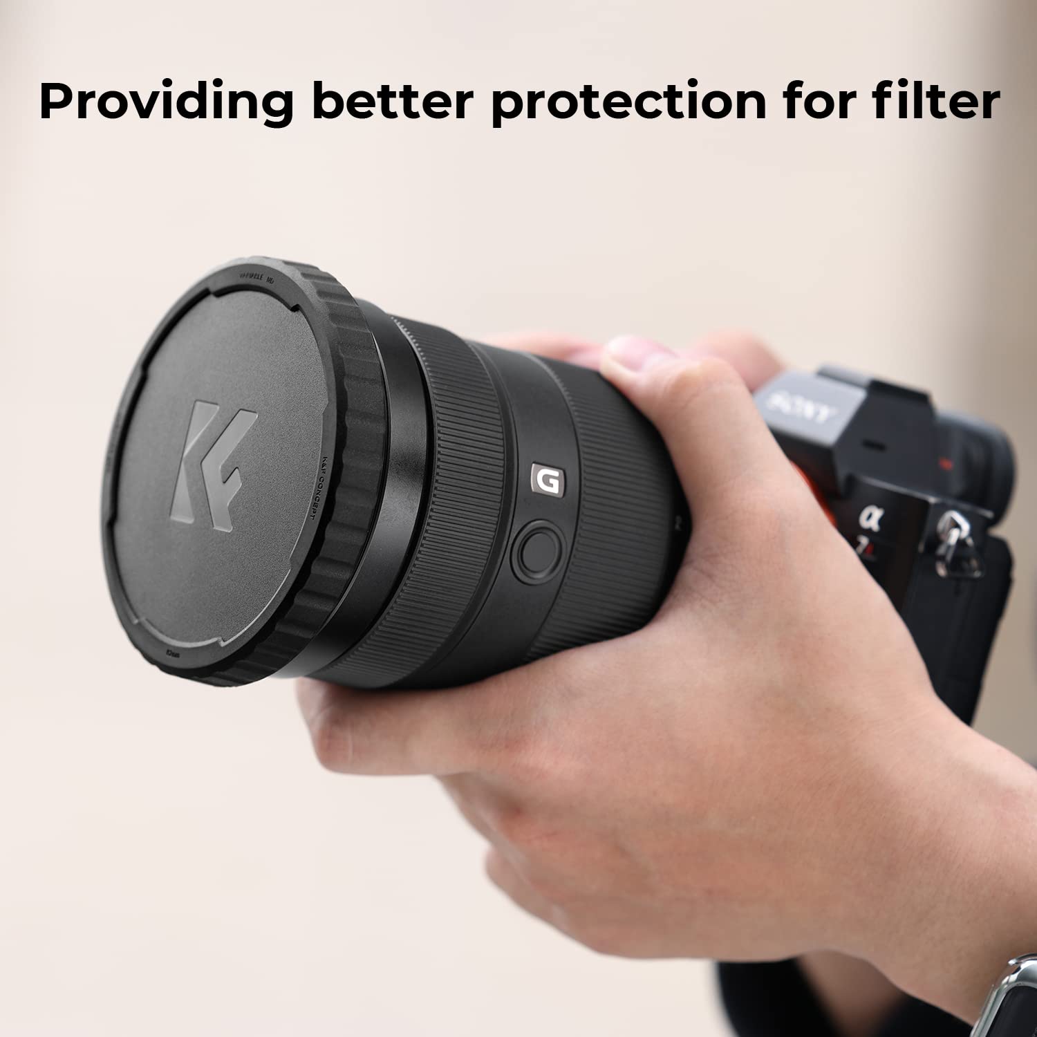 K&F Concept 82mm Variable ND Lens Filter & Filter Cap Kit (2 Pcs) Adjustable Neutral Density ND2-ND400 with 18 Multi-Layer Coatings Lens Filter with VND Filter Cap