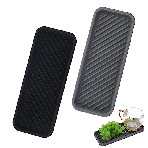 Kakalote Silicone Organizer Tray for Kitchen Sink,Silicone Sponge Holder Kitchen Sink Organizer Tray Dish Caddy Dispenser,Scrubber Spoon Holder