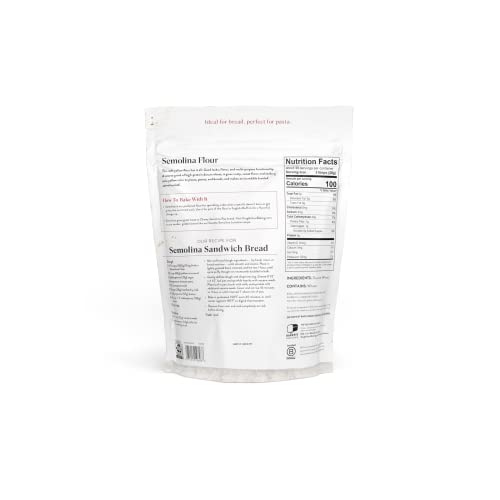 King Arthur Semolina Flour, Coarse Ground, High Protein Durum Wheat, Kosher, 3lbs,White