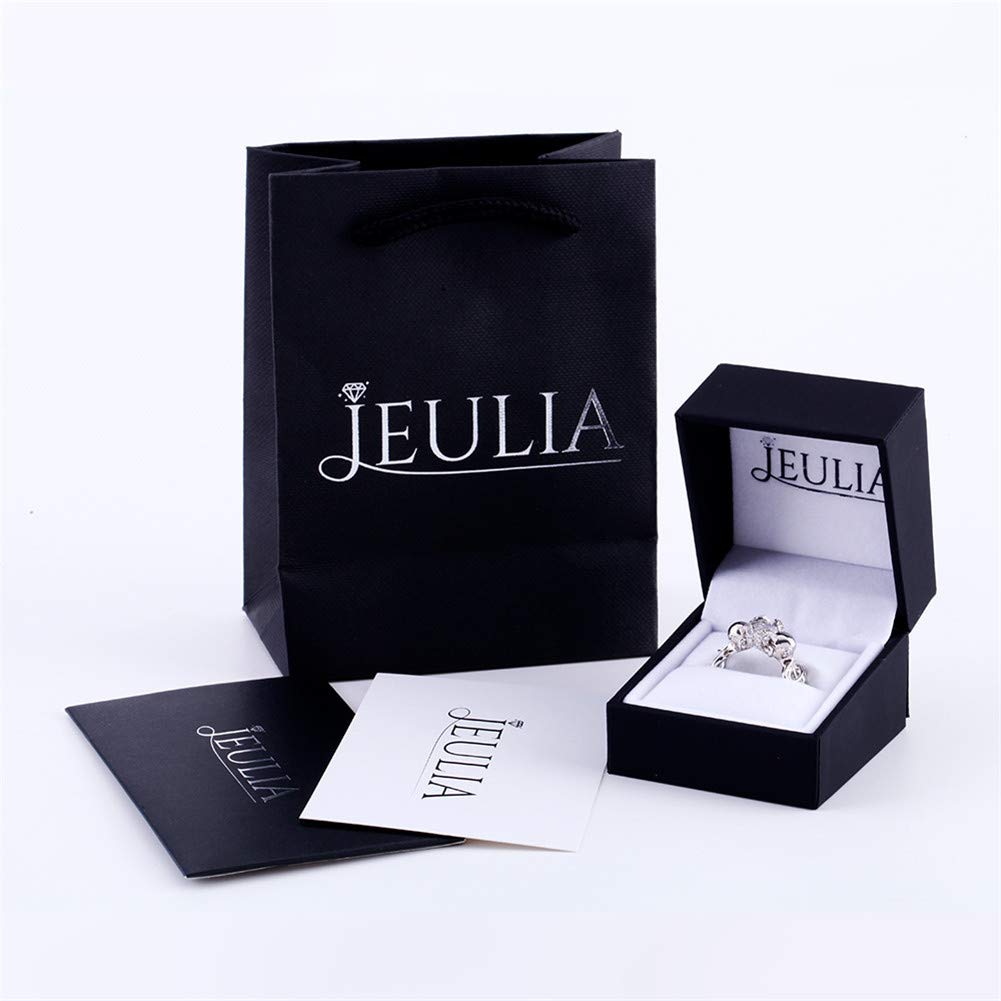 Jeulia Diamond Band Rings for Women cz Sterling Silver Interchangeable Ring Sets Wedding Engagement Anniversary Promise Ring Bridal Sets (Amethyst Purple, 8)