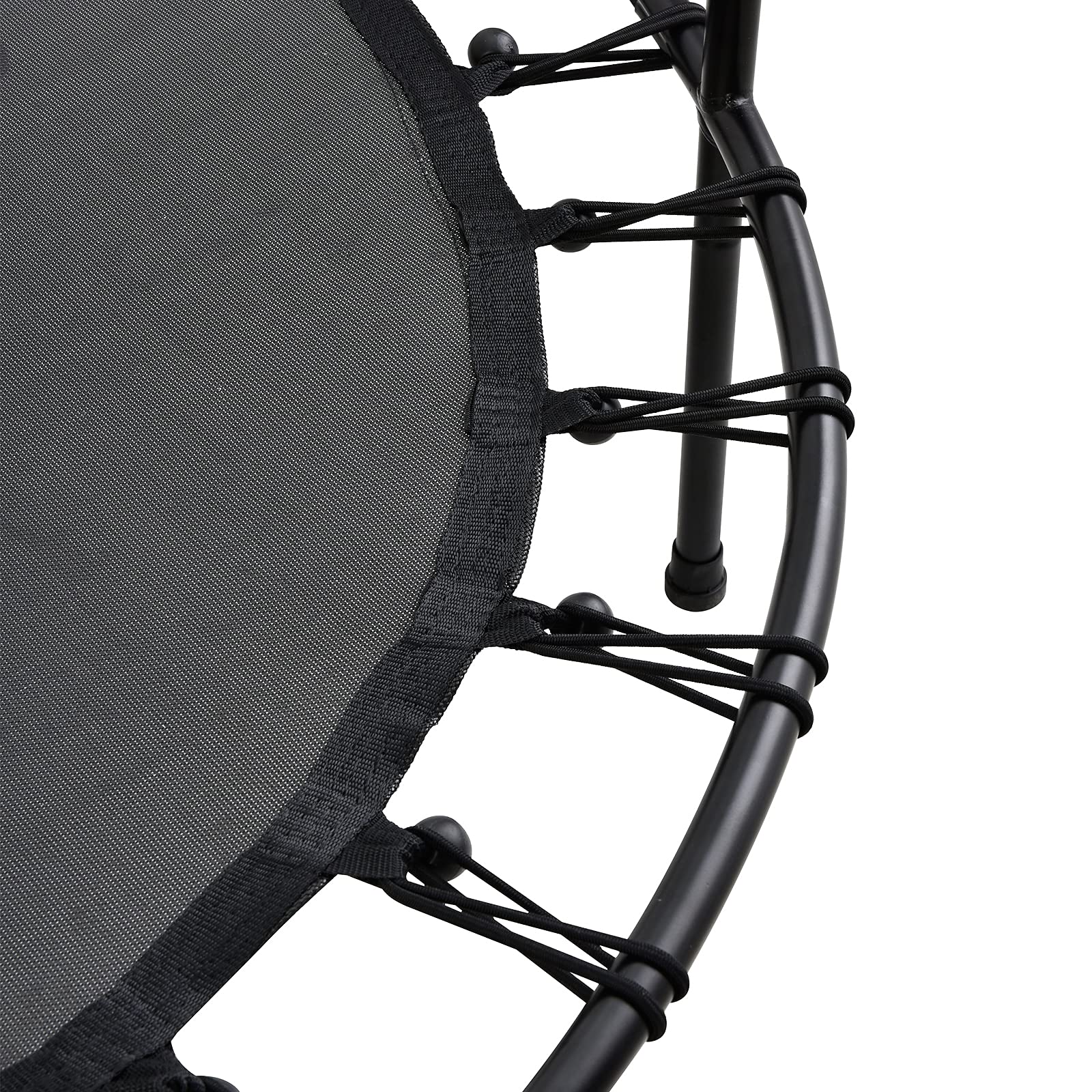 MengK FCH Kinder Trampolin Jumper 140 cm mit gepolsterten Stangen und Sicherheitsnetz, Blau