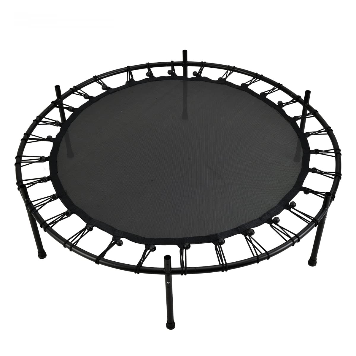 MengK FCH Kinder Trampolin Jumper 140 cm mit gepolsterten Stangen und Sicherheitsnetz, Gelb und Grün