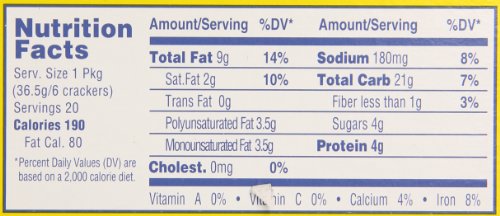 Lance Toasty Crackers, Real Peanut Butter, 51.5 Ounce (Pack of 40)