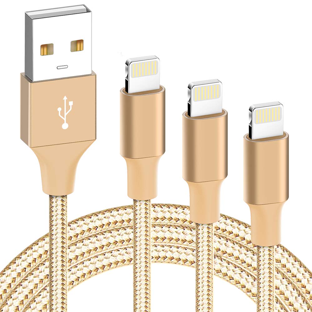 iPhone Charger, MFi Certified iPhone Cable- ilikable 3 Pack 3/6/10FT Nylon Braided Lightning Cable Compatible with iPhone 14 13 12 11 Pro Max XR X 8 8Plus 7 7Plus 6 6s SE iPad Air Pro