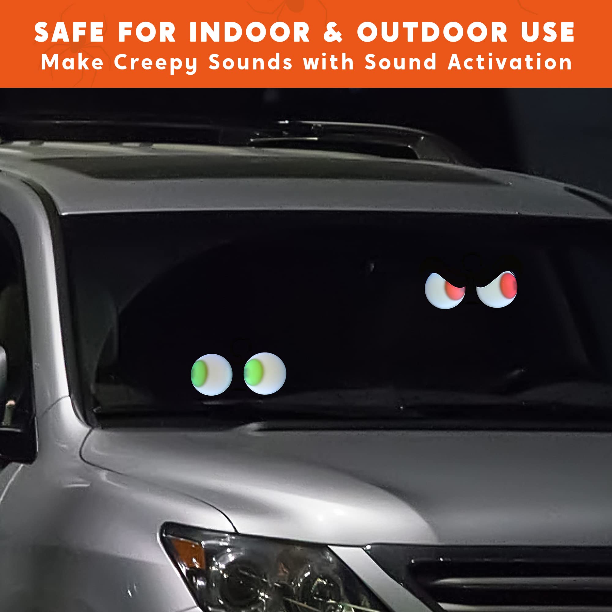 Joiedomi Halloween Flashing Peeping Eyes Lights (3 Pack); with Creepy Sound, Halloween Light Decorations, Outdoor Indoor Lawn Decor