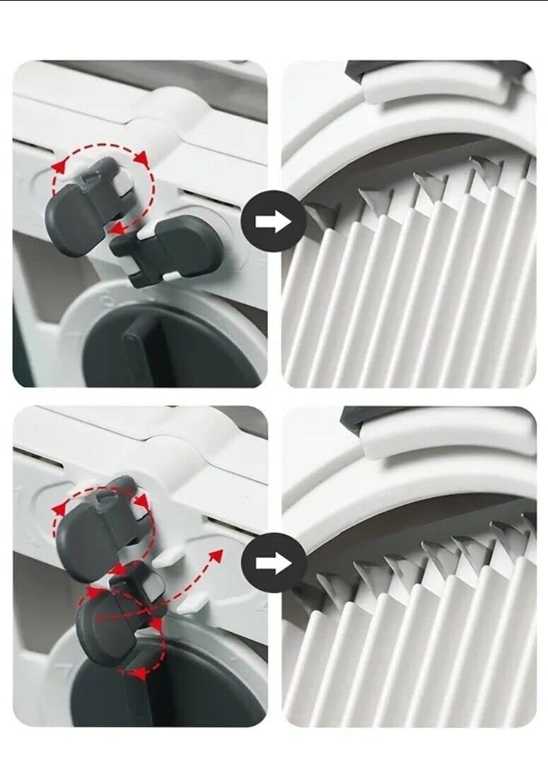 IONAS Slicer | Vegetable Chopper | Mandoline slicer for kitchen | Fries cutter | Potato chopper | Vegetable Chopper Potato | Vegetable Slicer Mandolin | Slicer Vegetable Cutter | Potato Cutter Gray