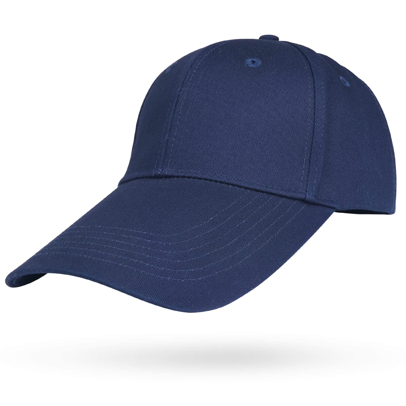 Long Bill Cap for Men Women 4.3" Extra Long Baseball Cap, Cotton Long Visor Hat Adjustable Outdoor Long Brim Fishing Sun Hat (Navy)
