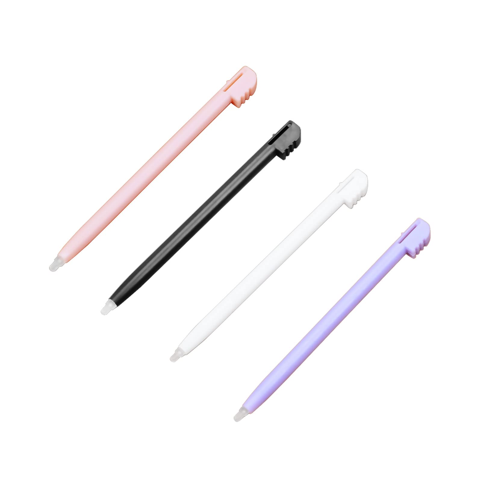 New for NDSL Stylus Four Colors Set Replacement, for Nintendo DS NDS Lite Handheld Game Console, Pink Black White Light Purple Plastic Touch Screen Pen Touchpen Pencil Pack 4 PCS Accessories
