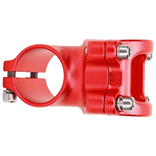 Kadimendium Colorful Bike Stem, Handlebar Short Stem, Durable Bicycle Handlebar Riser Sturdy Downhill Bikes for Road Bikes Mountain Bikes for Fixed Gear Bikes(red)