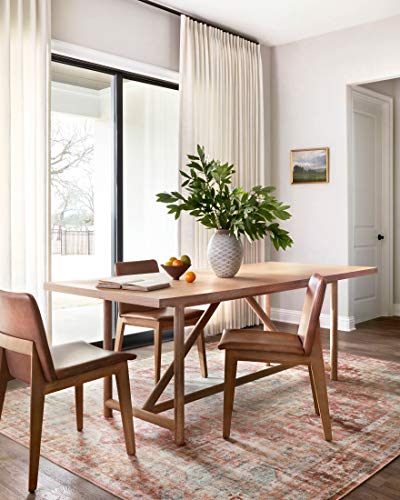 Loloi II Heidi Collection HEI-01 Area Rug 8' 6" x 11' 6" Terracotta/Aqua Rectangular 0.13" Thick