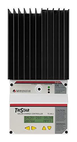 Morningstar Tristar 60A MPPT Solar Charge Controller 12V/24V/48V Batteries, Solar Panel Controller Battery Controller Solar Controller 12V 24V, Lowest Fail Rate MPPT Charge Controller with Display