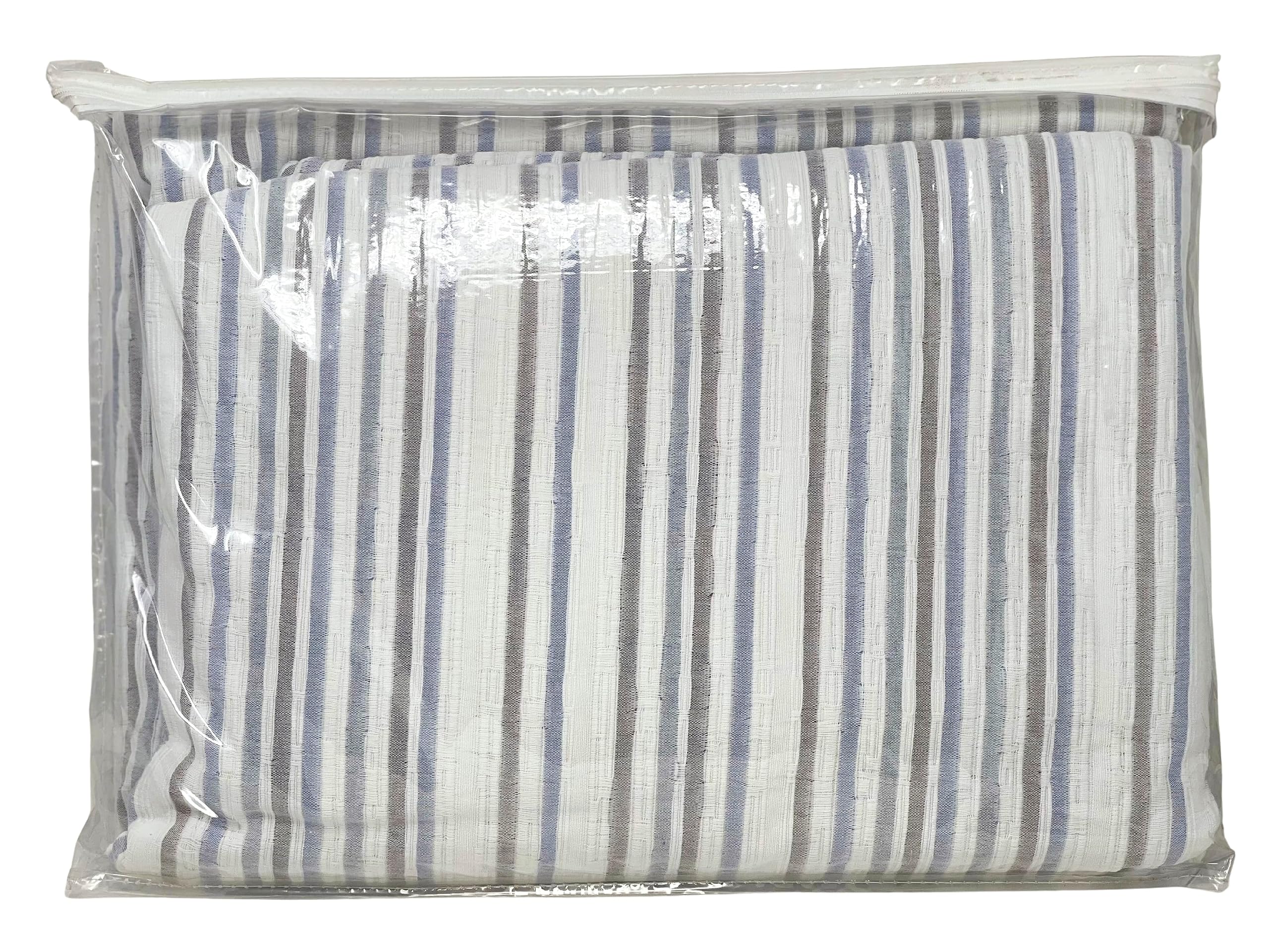 Inup Home Made in Portugal 3 Piece Queen Size Soft 100% Cotton Luxurious Duvet Cover and 2 Standard Shams Set Multicolor Stripe