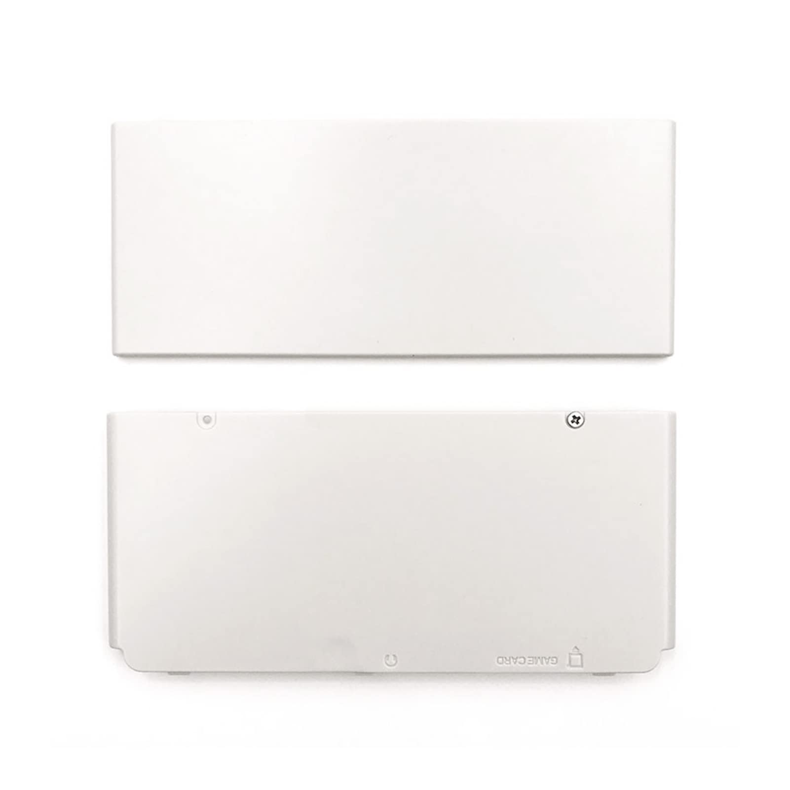 New for New 3DS Coverplate Shell White Color Replacement, for Nintendo New3DS Handheld Game Console, Top & Bottom A/E Faceplate Housing Case Cover Plates 2 PCS with Screws Spare Parts