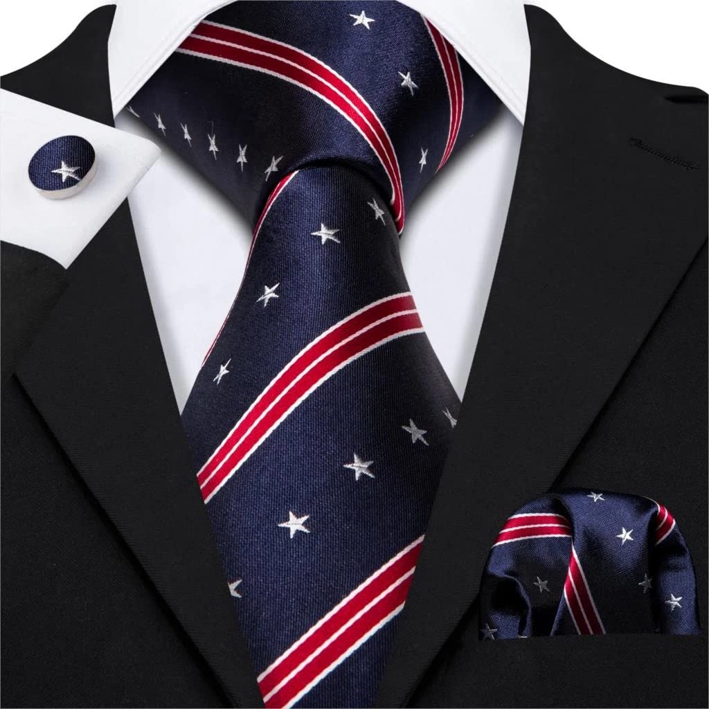 LXXSH Men Tie Set Silk Navy Handkerchief Ties for Men Gift Wedding Business Designer Necktie (Color : A, Size : One Size)