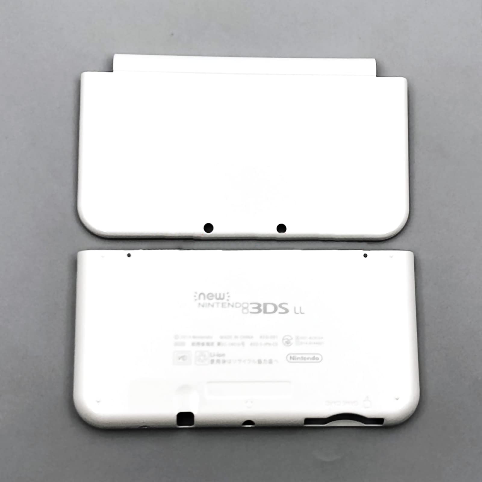 New for New3DS XL Top & Bottom Case Coverplate Shell White Replacement, for Nintendo New 3DS XL LL New3DSXL Handheld Console, Outer A/E Faceplate Casing Back Cover Plates 2 PCS Spare Parts