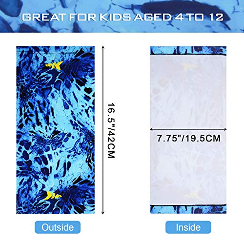 KastKing Kids Neck Gaiter - UPF 50 Kids Face Mask -Sun Protection Gear, Shoreline