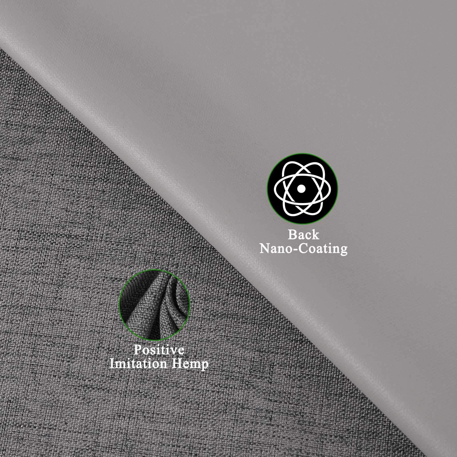 johgee Blackout Curtains, Blackout Window Blinds Shade for Bedroom Garden Car Office Travel (Black) (20mm Grey, 23.6"x45.3")